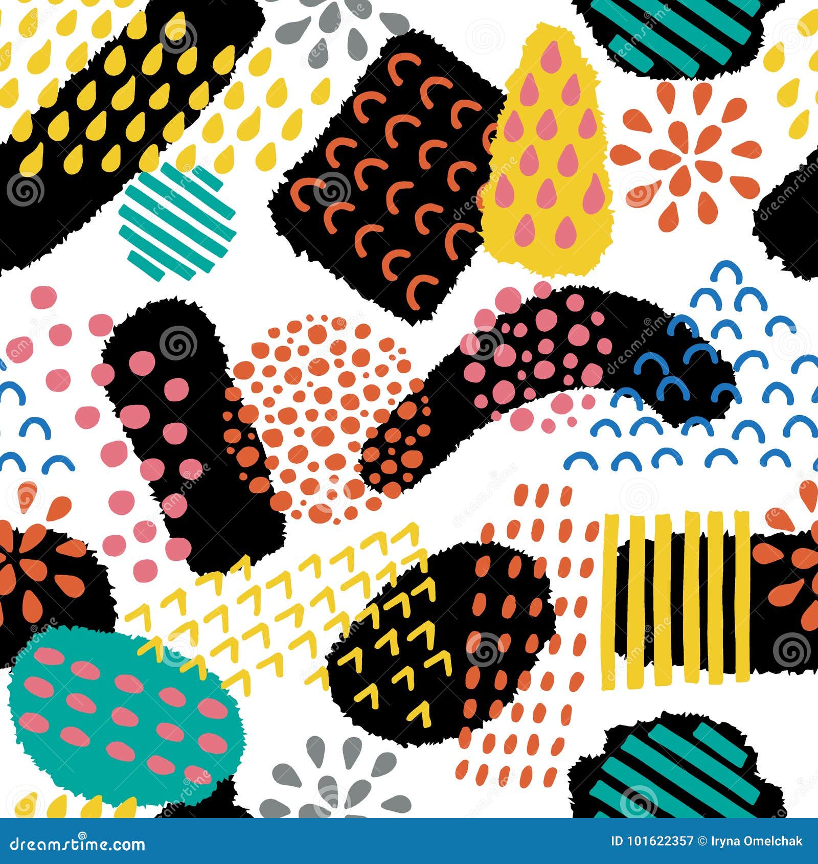 Abstract Artistic Seamless Pattern. Colored Creative Background with ...