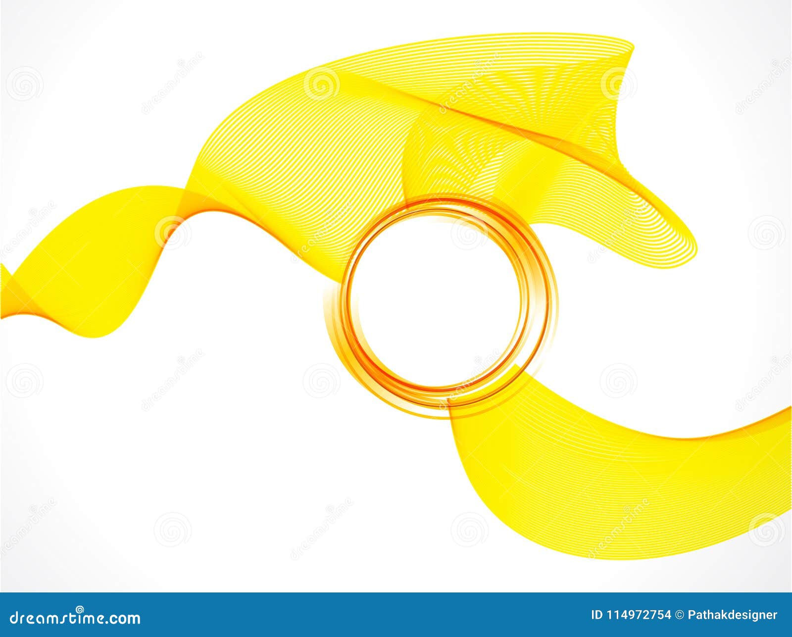Abstract Artistic Yellow Line Wave Stock Vector - Illustration of ...