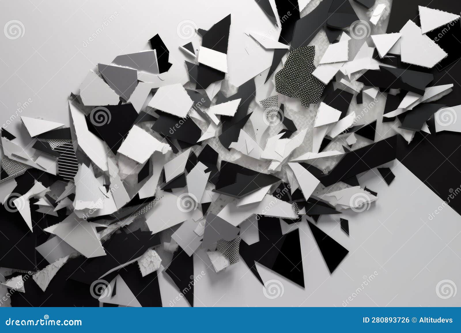 Abstract Artwork with Decostructed and Fragmented Shapes Stock ...