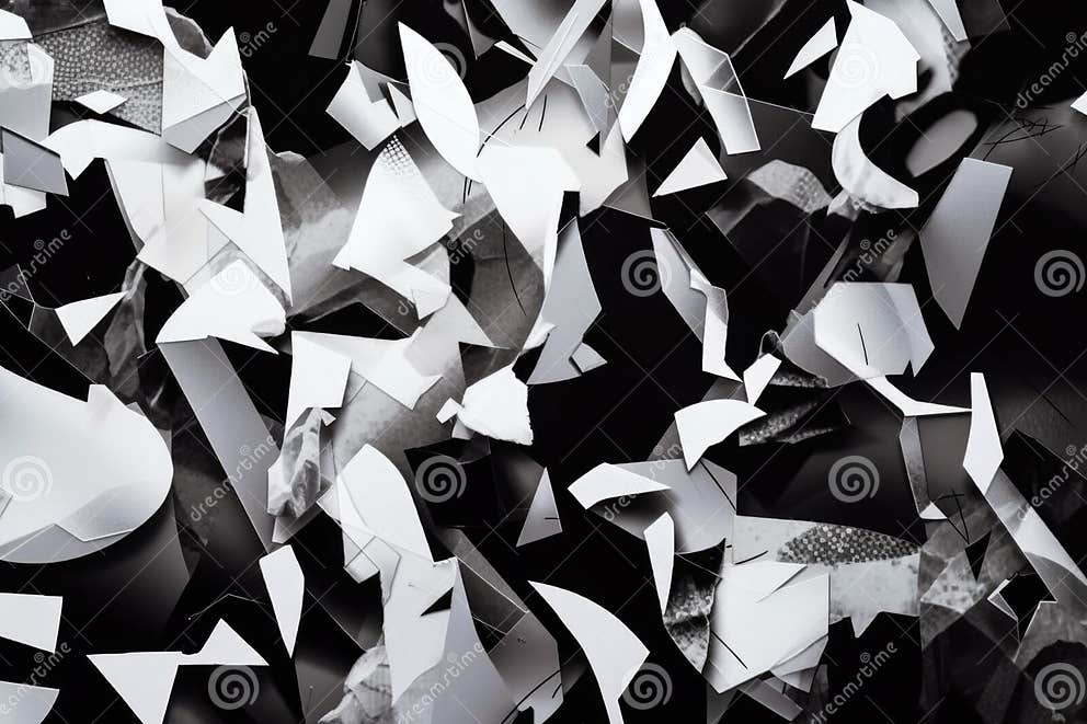 Abstract Artwork with Decostructed and Fragmented Shapes Stock ...