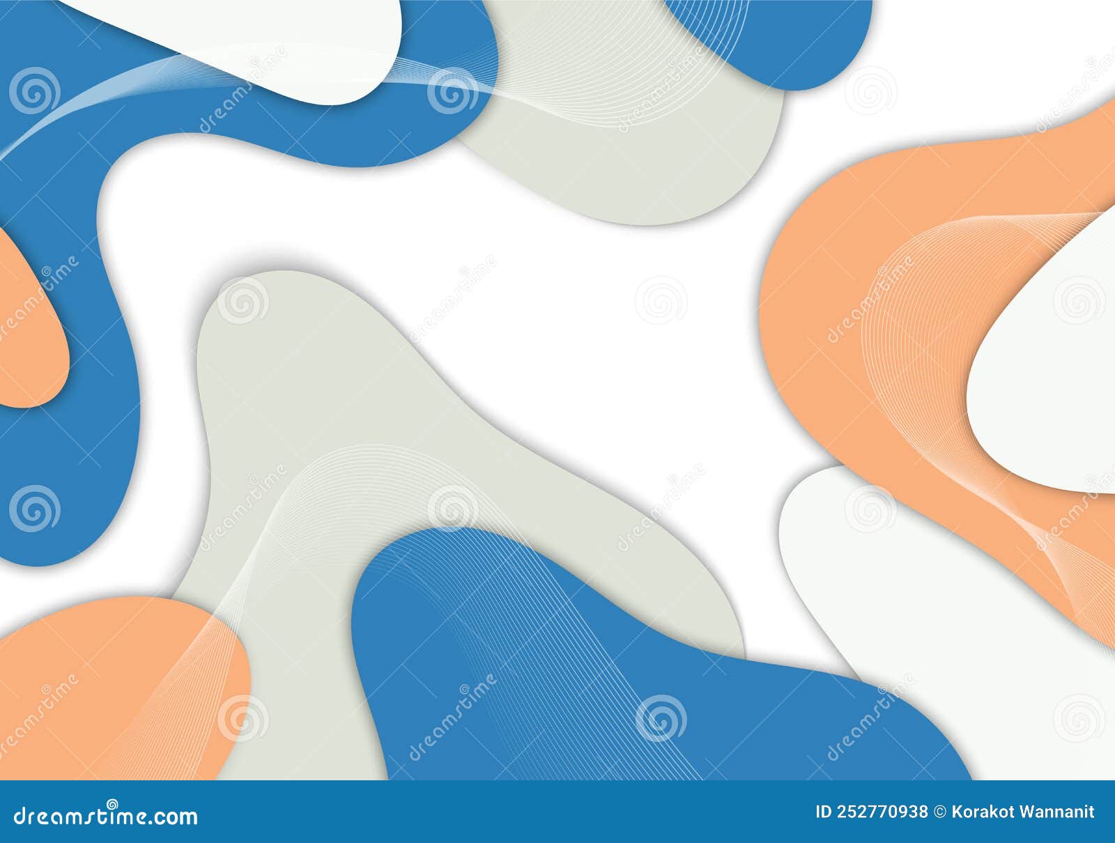 Abstract Artwork Design of Hand Drawing Design Template. Overlapping ...