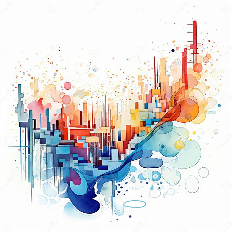 Abstract Happenings: Random Pencil Doodle Lines on White Background ...