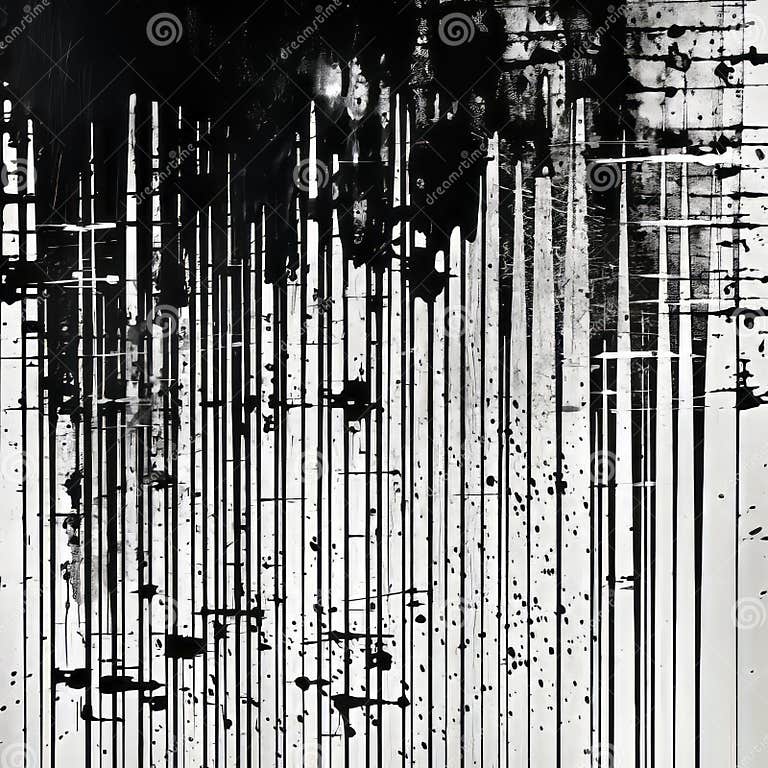 Unique Paint Splatter Art with Barcode Straight Lines Design Stock ...