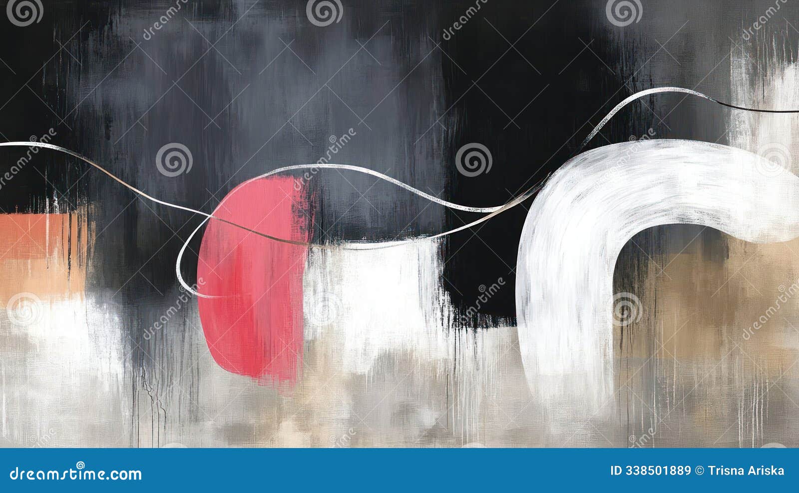 Abstract Artwork Featuring Bold Colors and Fluid Lines, Evoking Emotion ...