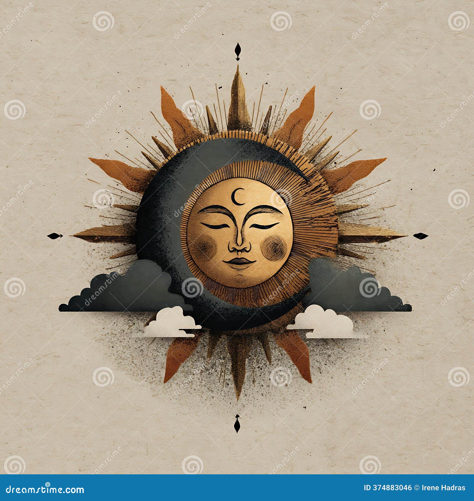 Golden Face To Face Griffon Seamless Frame - Cdr Format Cartoon Vector ...