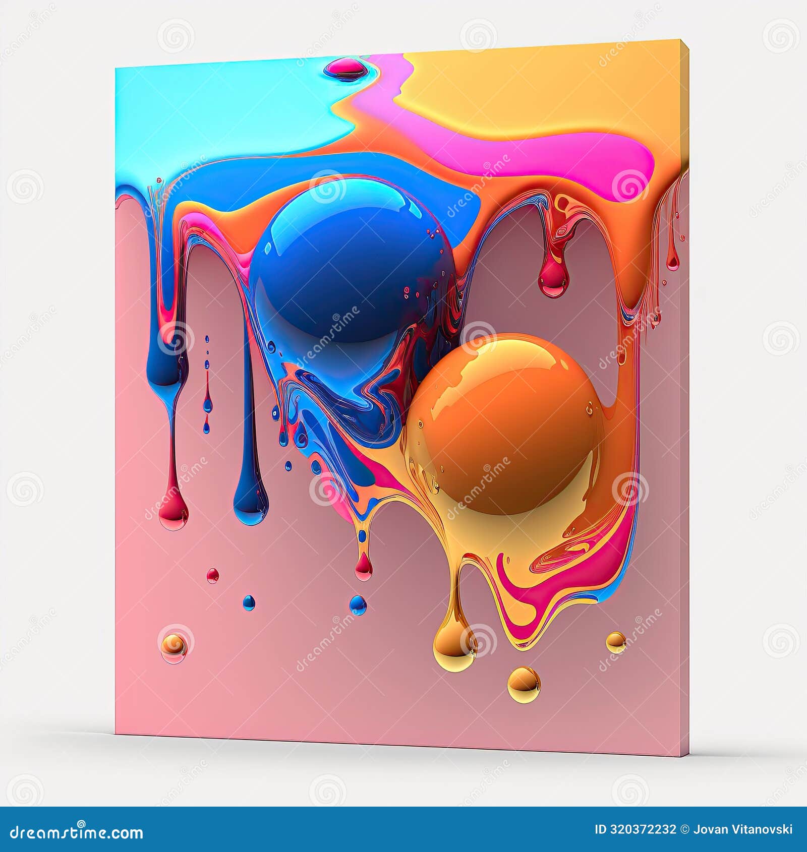 Colorful Abstract Liquid Art with Vibrant Dripping Paint Stock ...