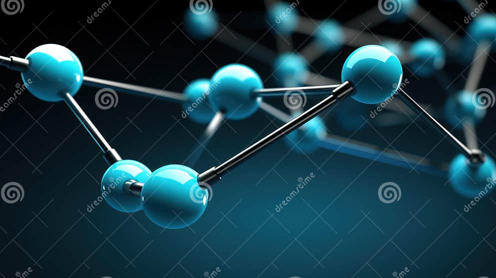 Abstract Artwork Featuring Vibrant Renderings of Atoms and Molecules ...