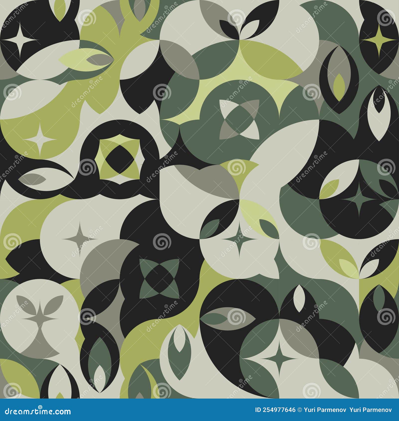 Retro Future Art Inspired Vector Pattern Artwork Made with Abstract ...