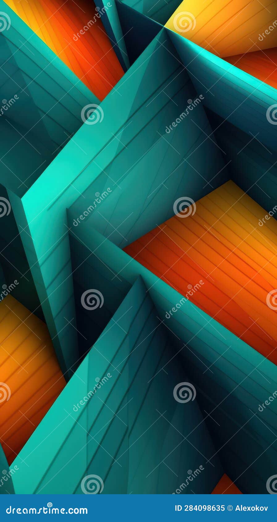 Abstract Artwork with Optical Illusions and Geometric Shapes AI ...