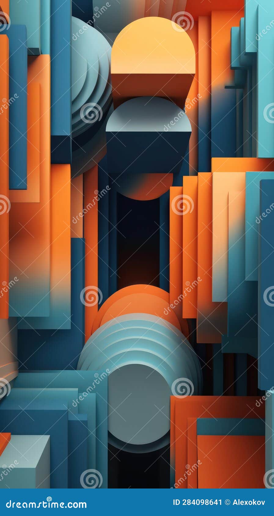 Abstract Artwork with Optical Illusions and Geometric Shapes AI ...