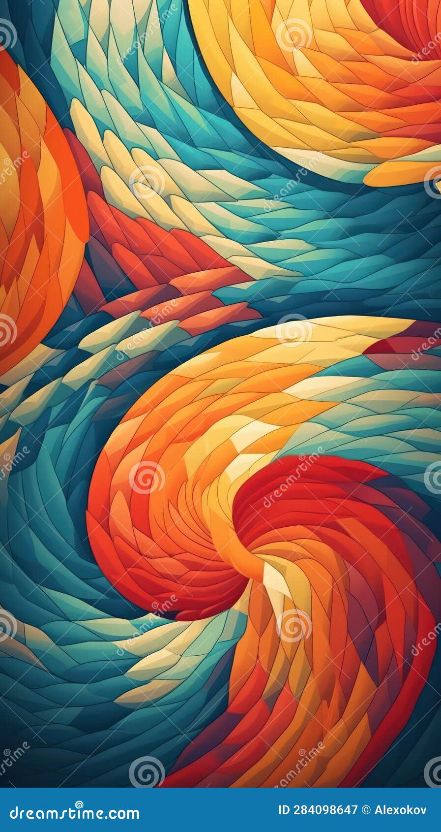 Abstract Artwork with Optical Illusions and Geometric Shapes AI ...