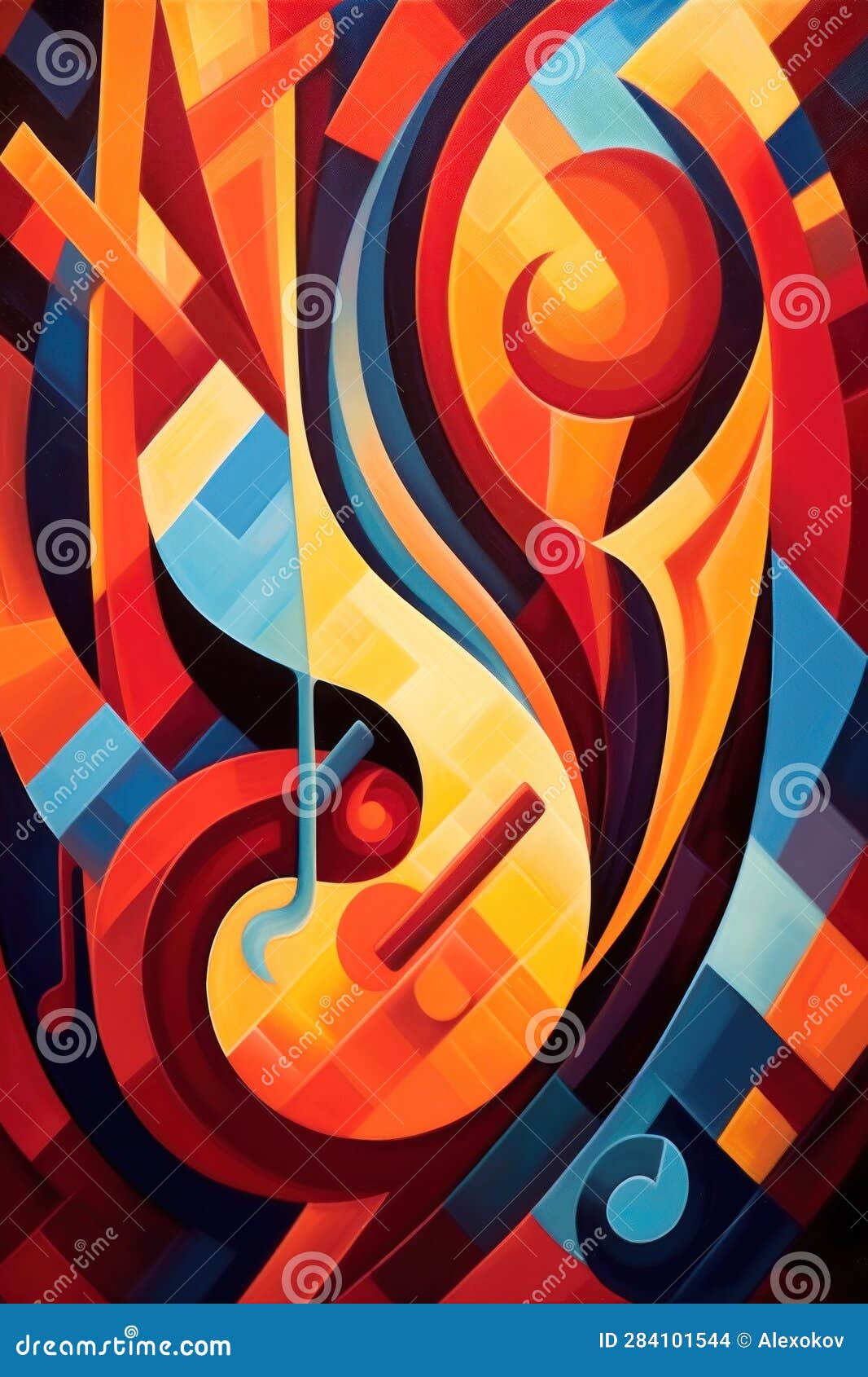 Abstract Artwork Representing Music Conceptually Stock Illustration ...