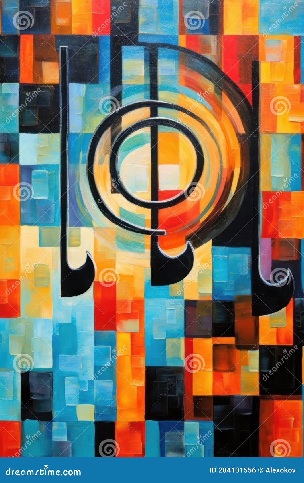 Abstract Artwork Representing Music Conceptually Stock Illustration ...