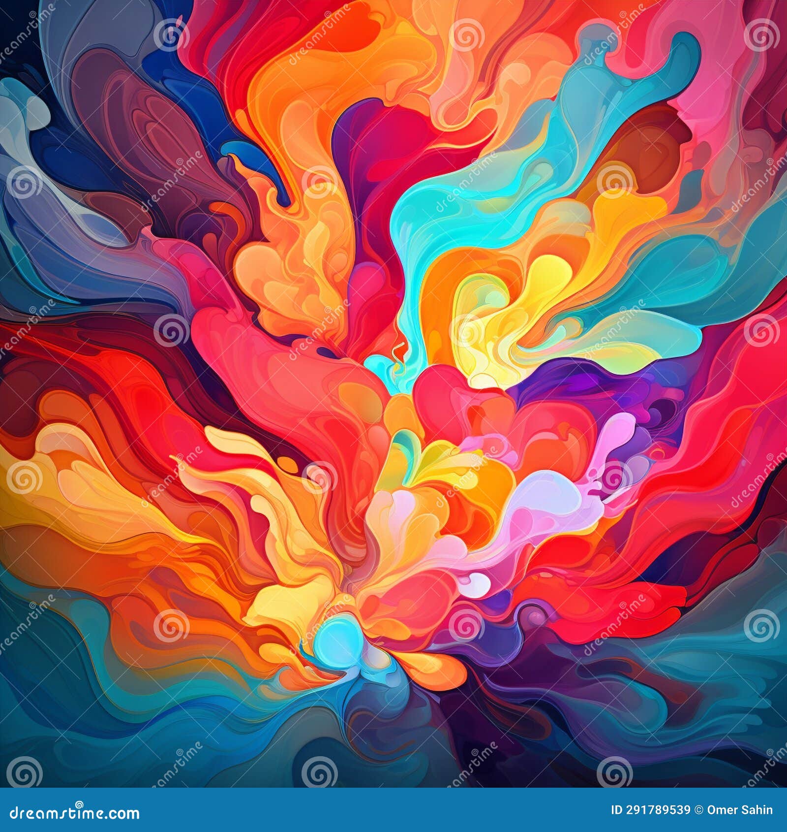 Abstract Artwork Showcasing the Concept of Chroma Infusion Stock Image ...