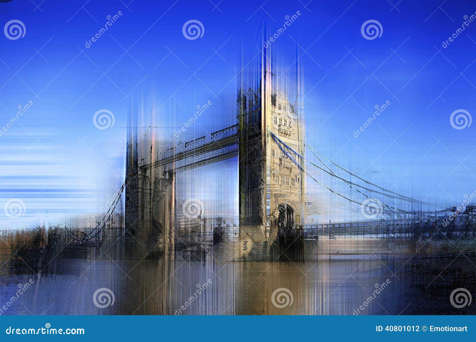 Abstract Artwork of Tower Bridge in London Stock Photo - Image of ...
