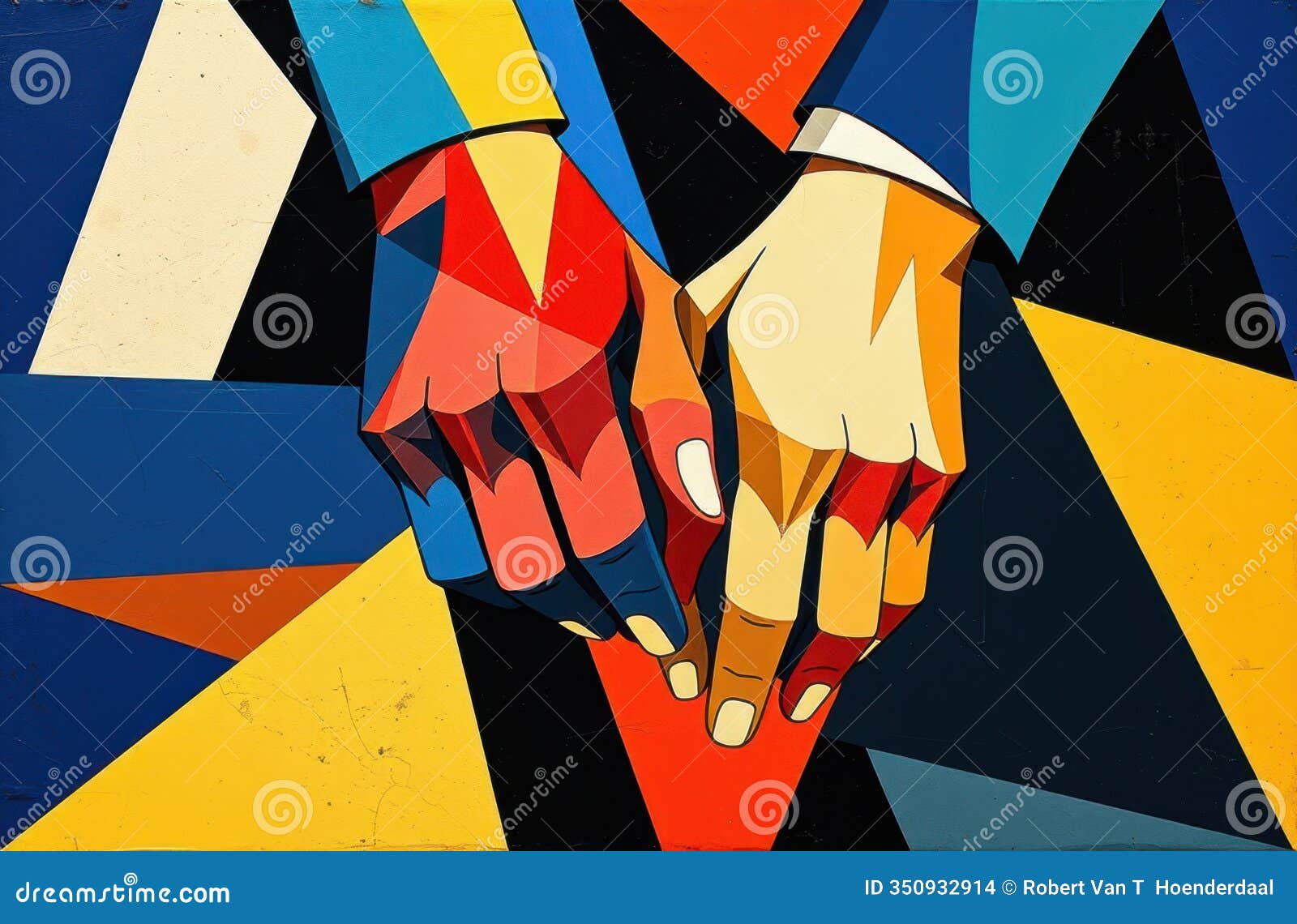 An Abstract Artwork of Two Hands Holding Each Other at 20-12-2024 Stock ...
