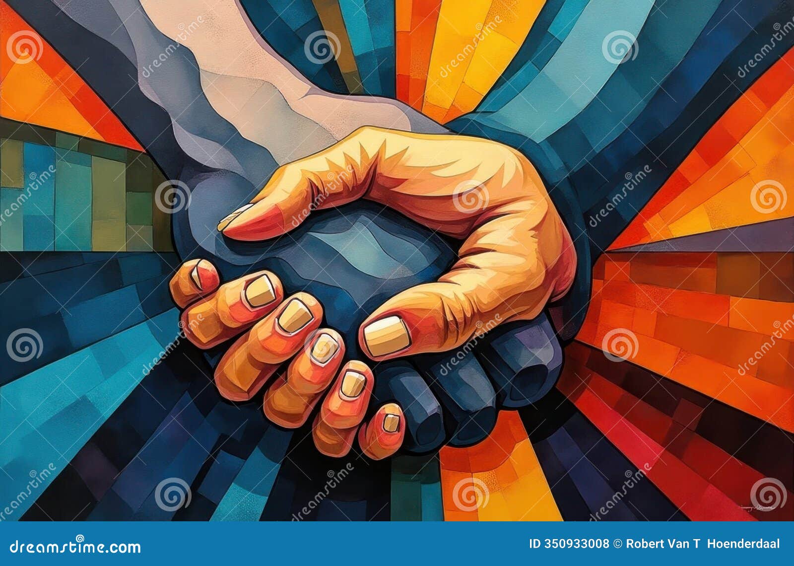An Abstract Artwork of Two Hands Holding Each Other at 20-12-2024 Stock ...