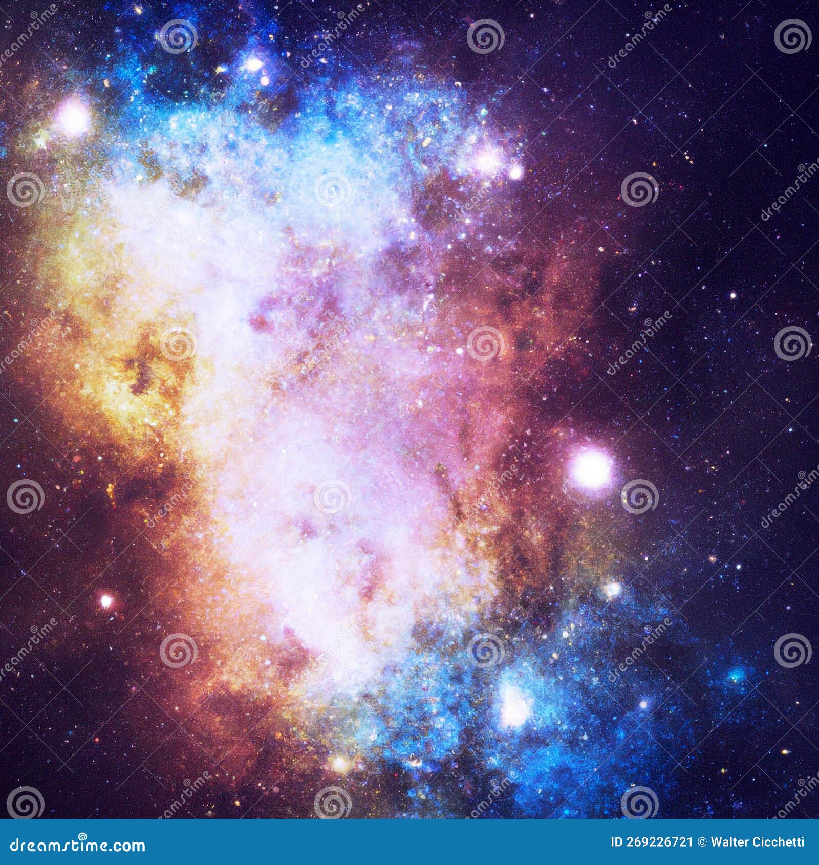 Abstract Astral Cosmic, Nebula Galaxy Background – Digital Illustration ...
