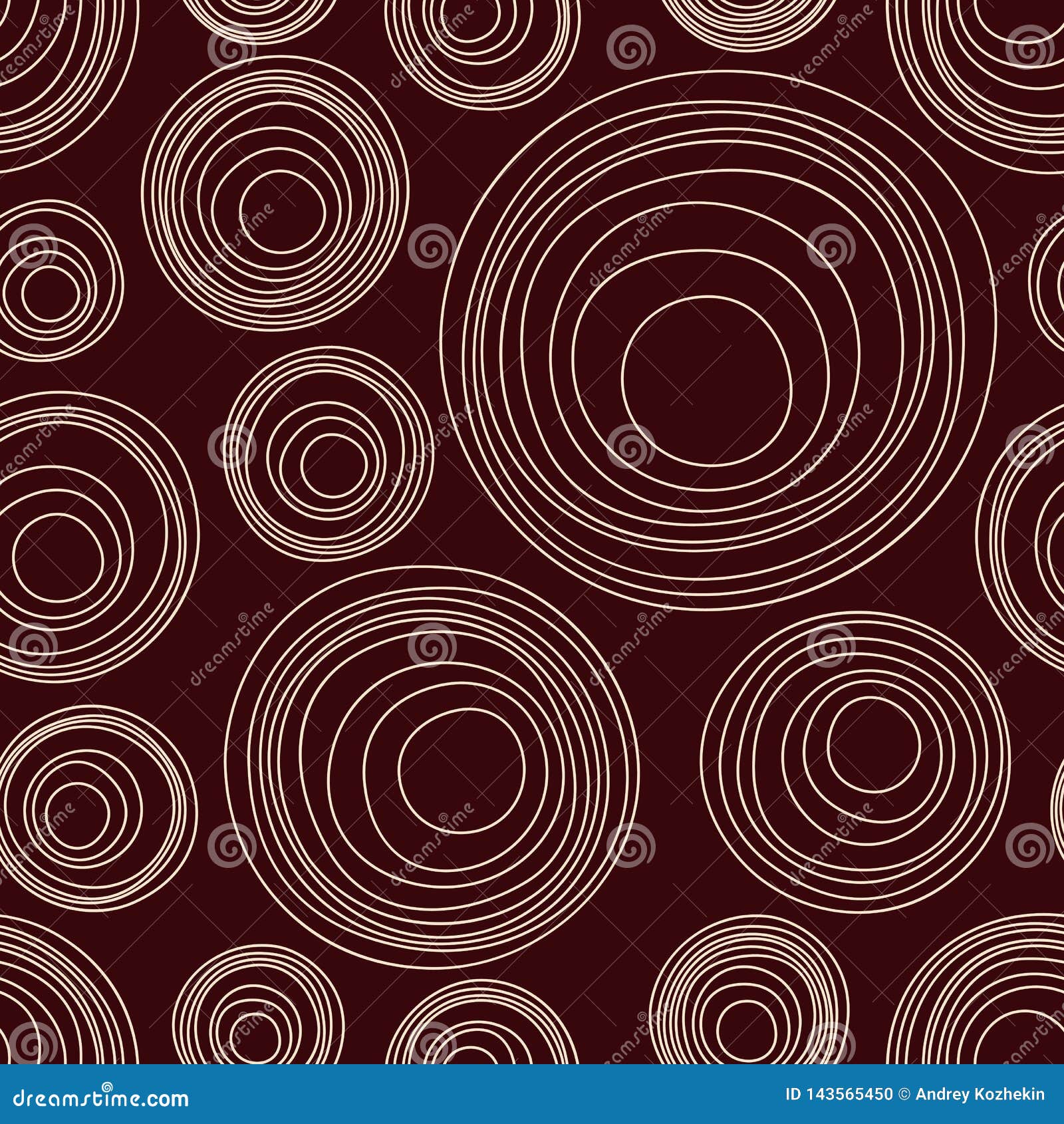 Abstract Asymmetrical Circles Seamless Pattern. Australian Aboriginal ...