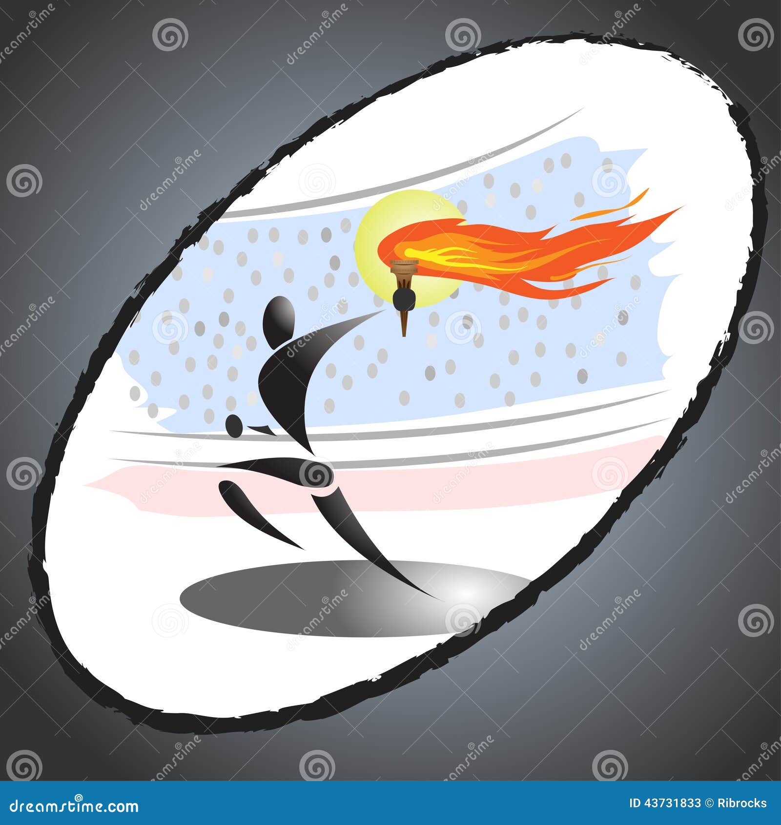 Abstract Athlete Carrying Olympic Torch Stock Vector - Illustration of ...