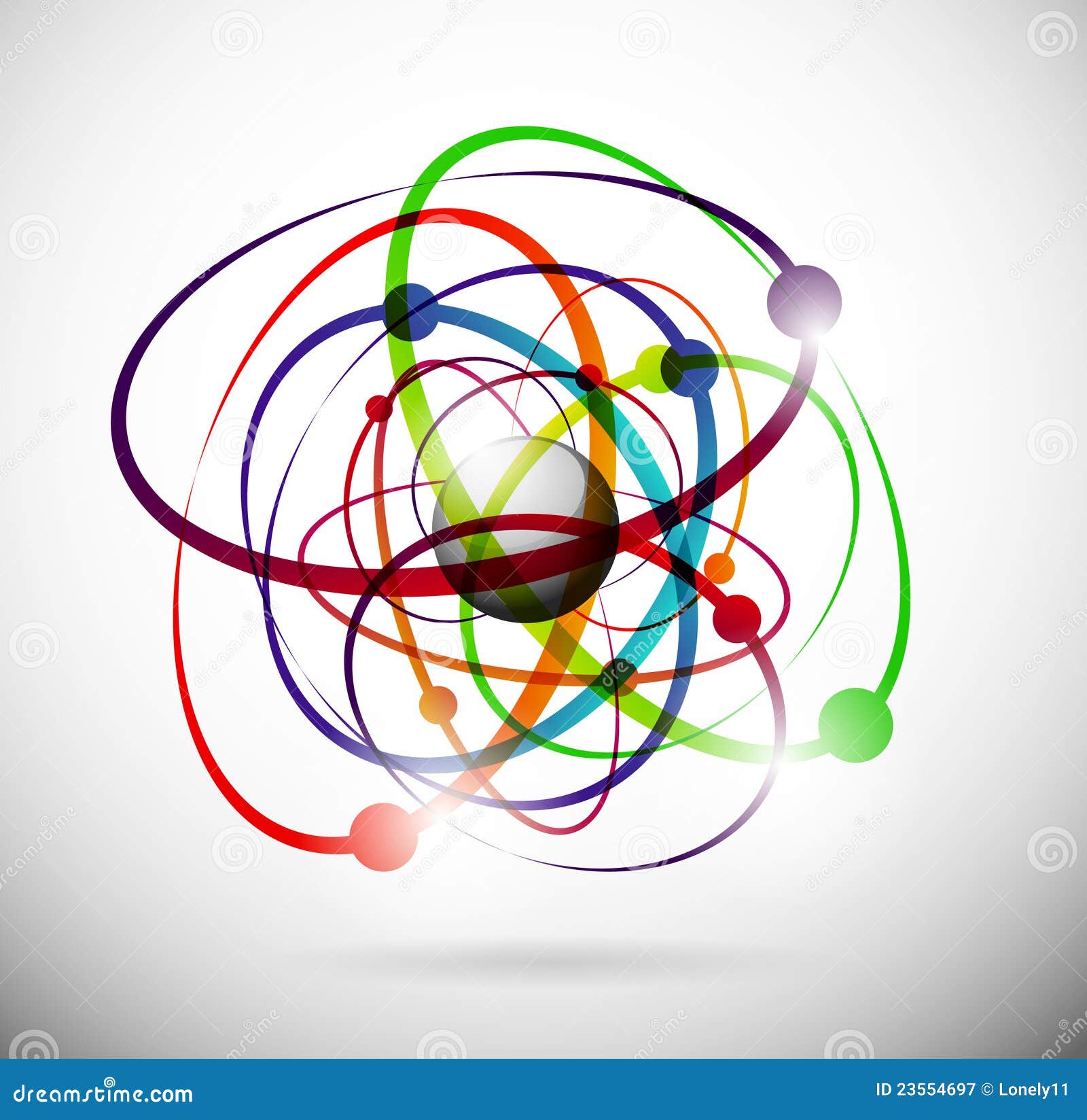 Abstract atom stock vector. Illustration of organic, microscopic - 23554697