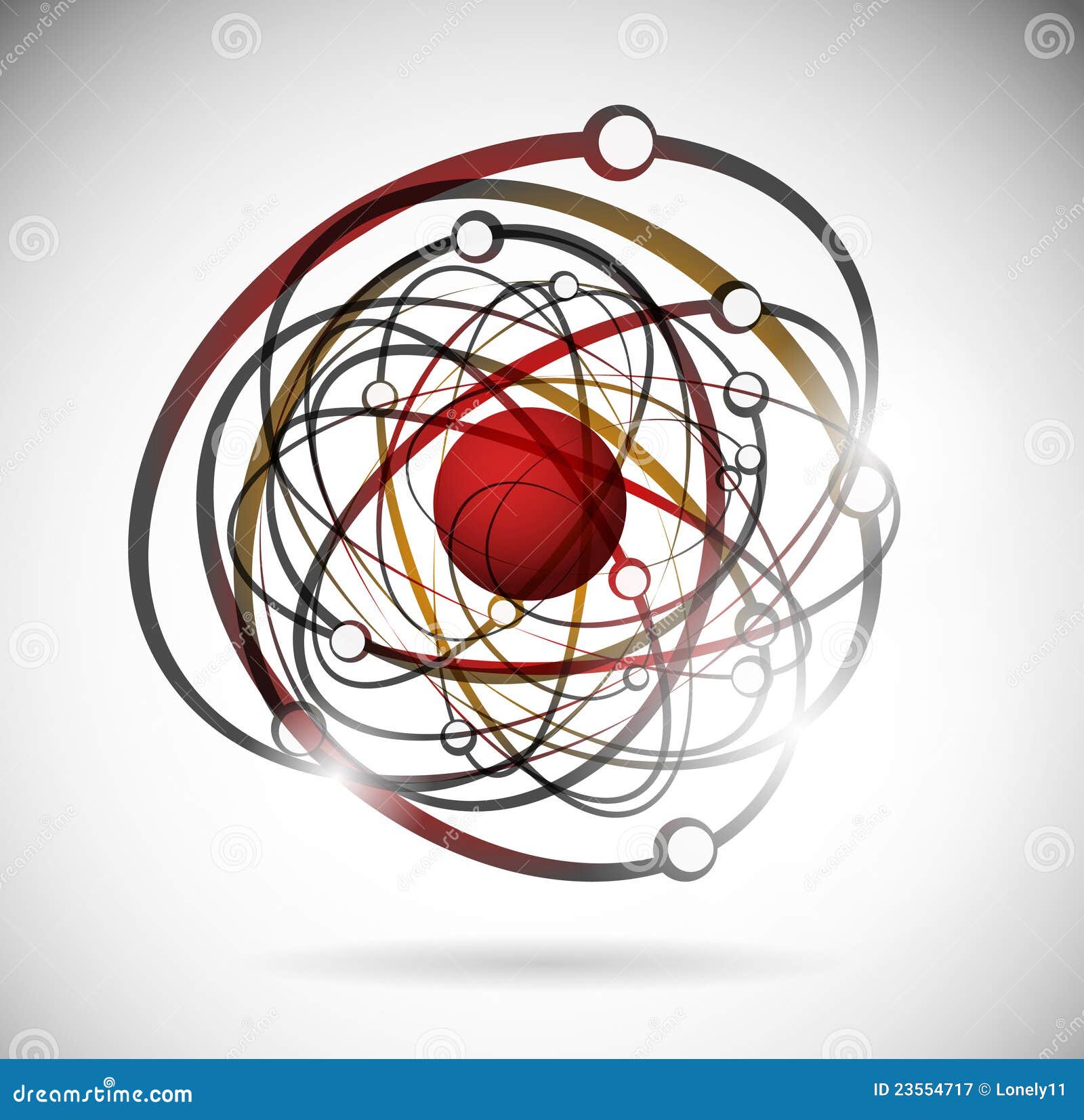 Abstract atom stock vector. Illustration of core, element - 23554717
