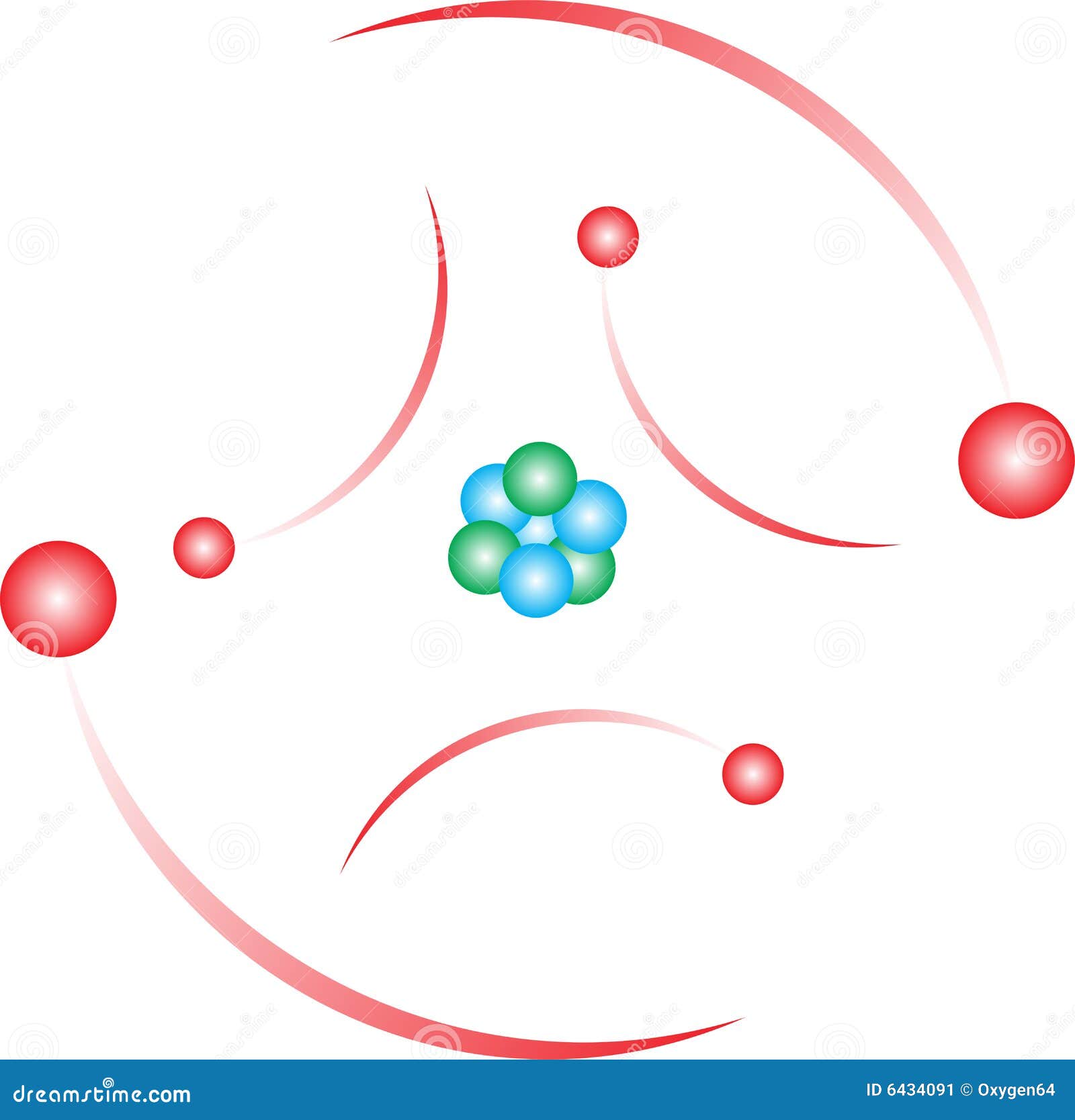 Abstract atom stock vector. Illustration of molecule, conceptual - 6434091