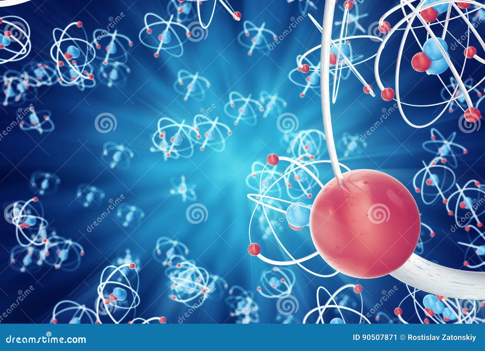 Chemistry Model Of Molecule Hydrogen H2 Scientific Element. Integrated ...