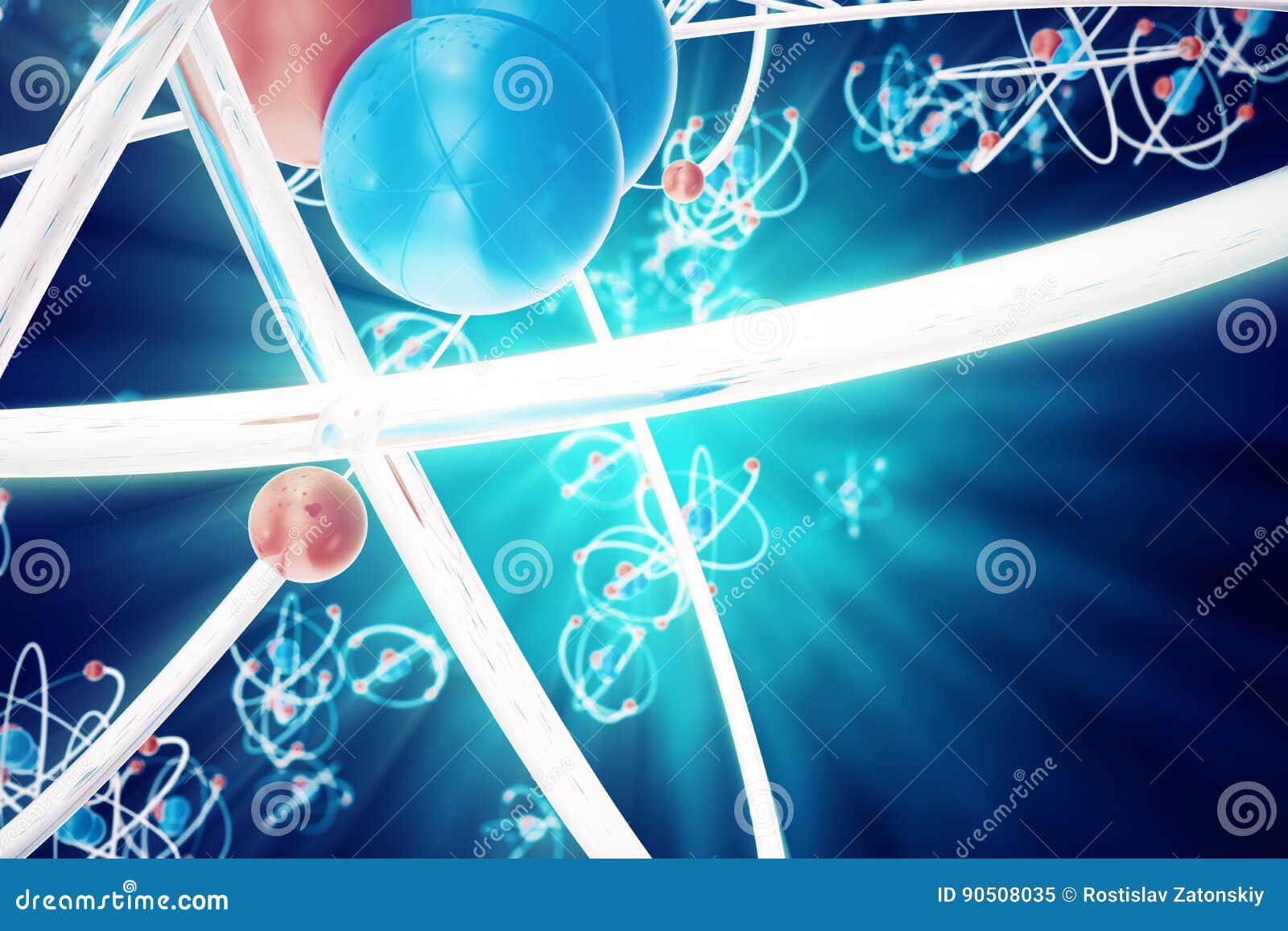 Chemistry Model Of Water Molecule H2O Scientific Elements. Integrated ...