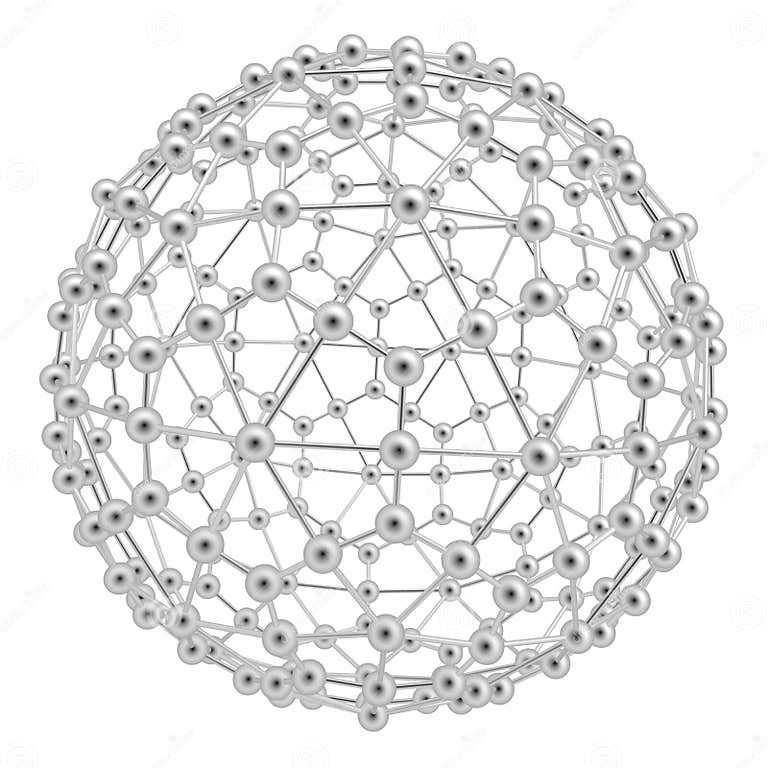 Abstract atom ball stock illustration. Illustration of particle - 16832404