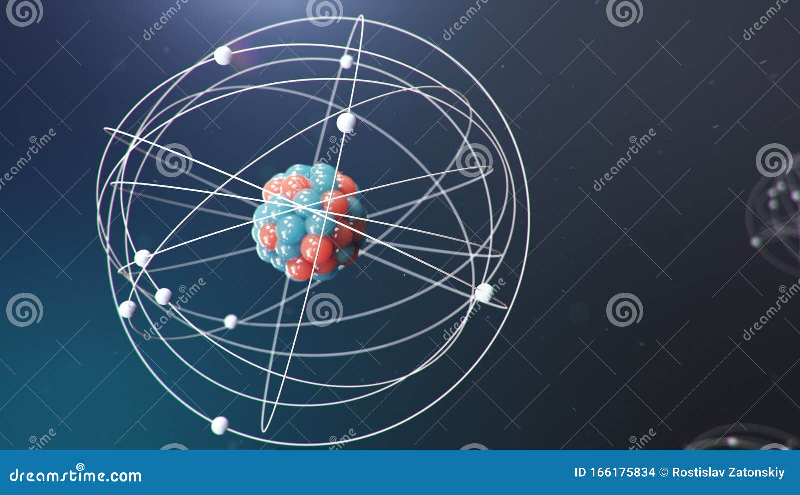Abstract Atom Model. Atom is the Smallest Level of Matter that Forms ...