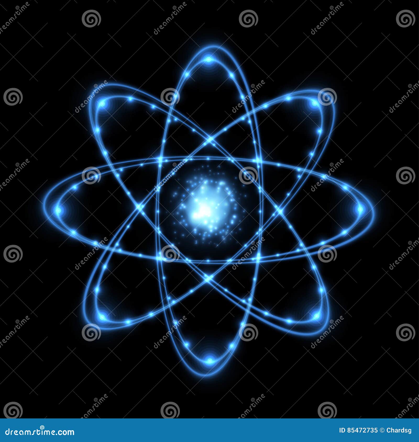 Abstract Atom from Particles. Vector Illustration. Stock Vector ...