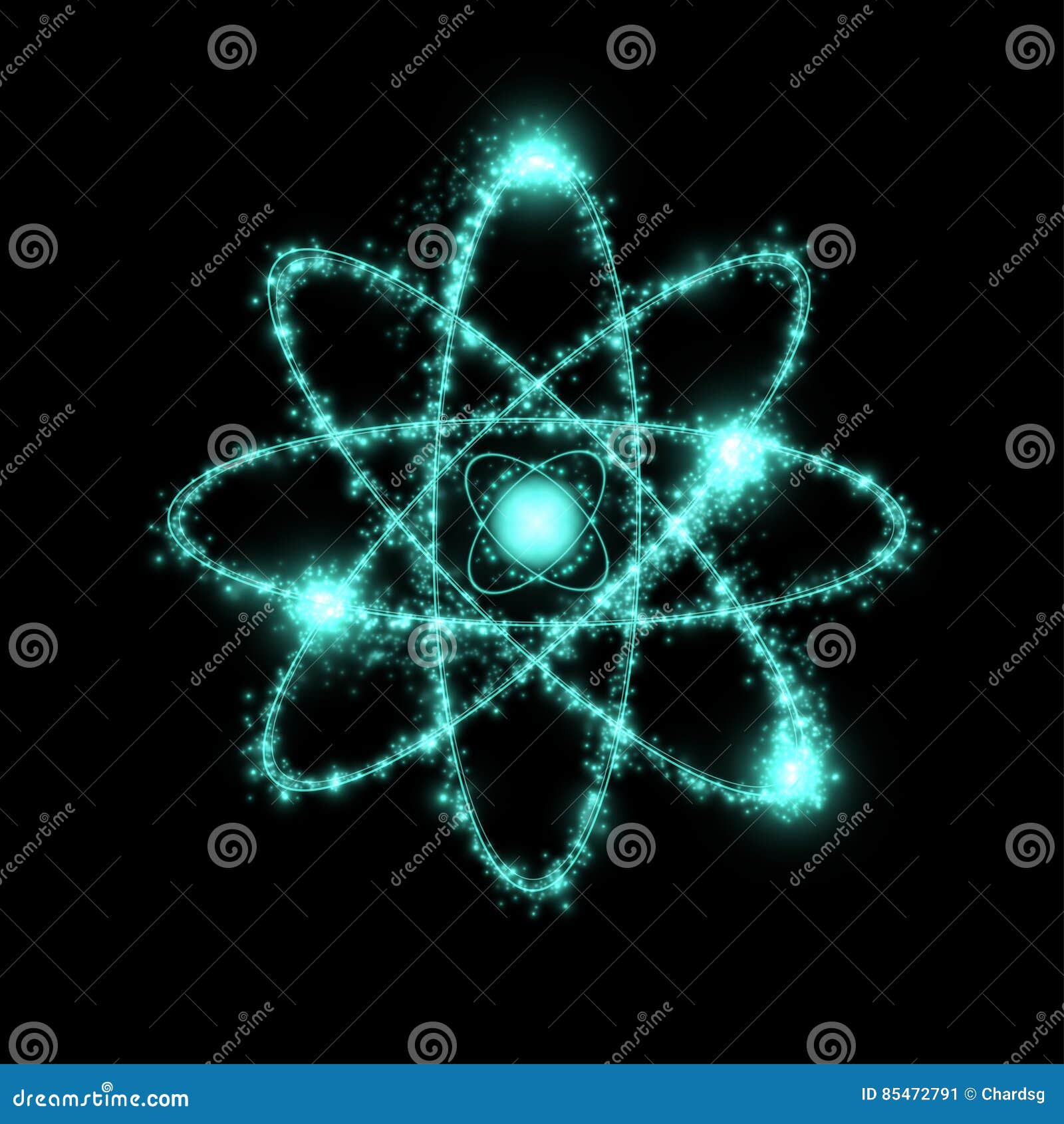 Abstract Atom from Particles. Vector Illustration. Stock Vector ...