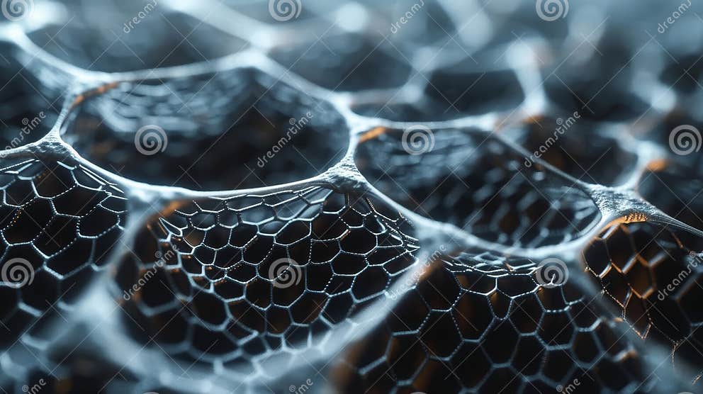 Abstract Atomic Lattice, Molecular Grid of Graphene, Graphene Atomic ...