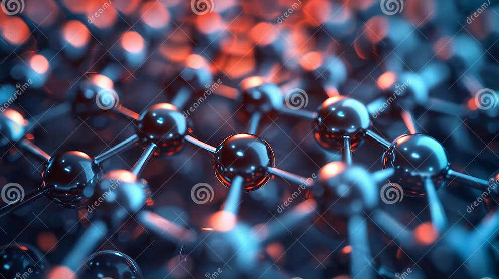 Abstract Atomic Lattice, Molecular Grid of Graphene, Graphene Atomic ...