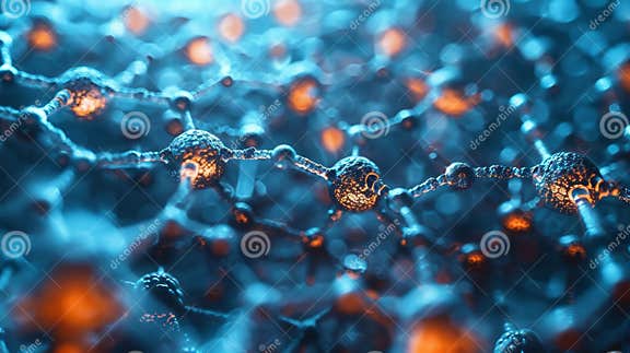 Abstract Atomic Lattice, Molecular Grid of Graphene, Graphene Atomic ...