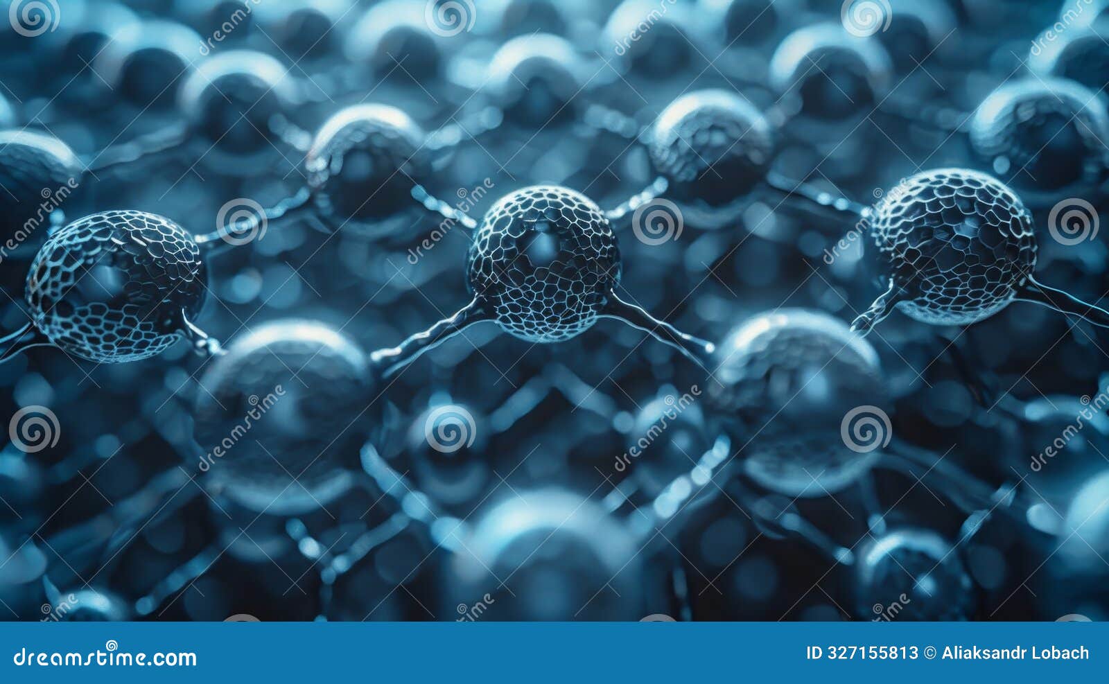 Atomic Lattice. Texture Of Molecules And Atoms. Atom Under The ...