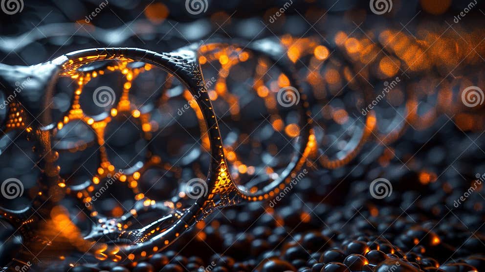 Abstract Atomic Lattice, Molecular Grid of Graphene, Graphene Atomic ...