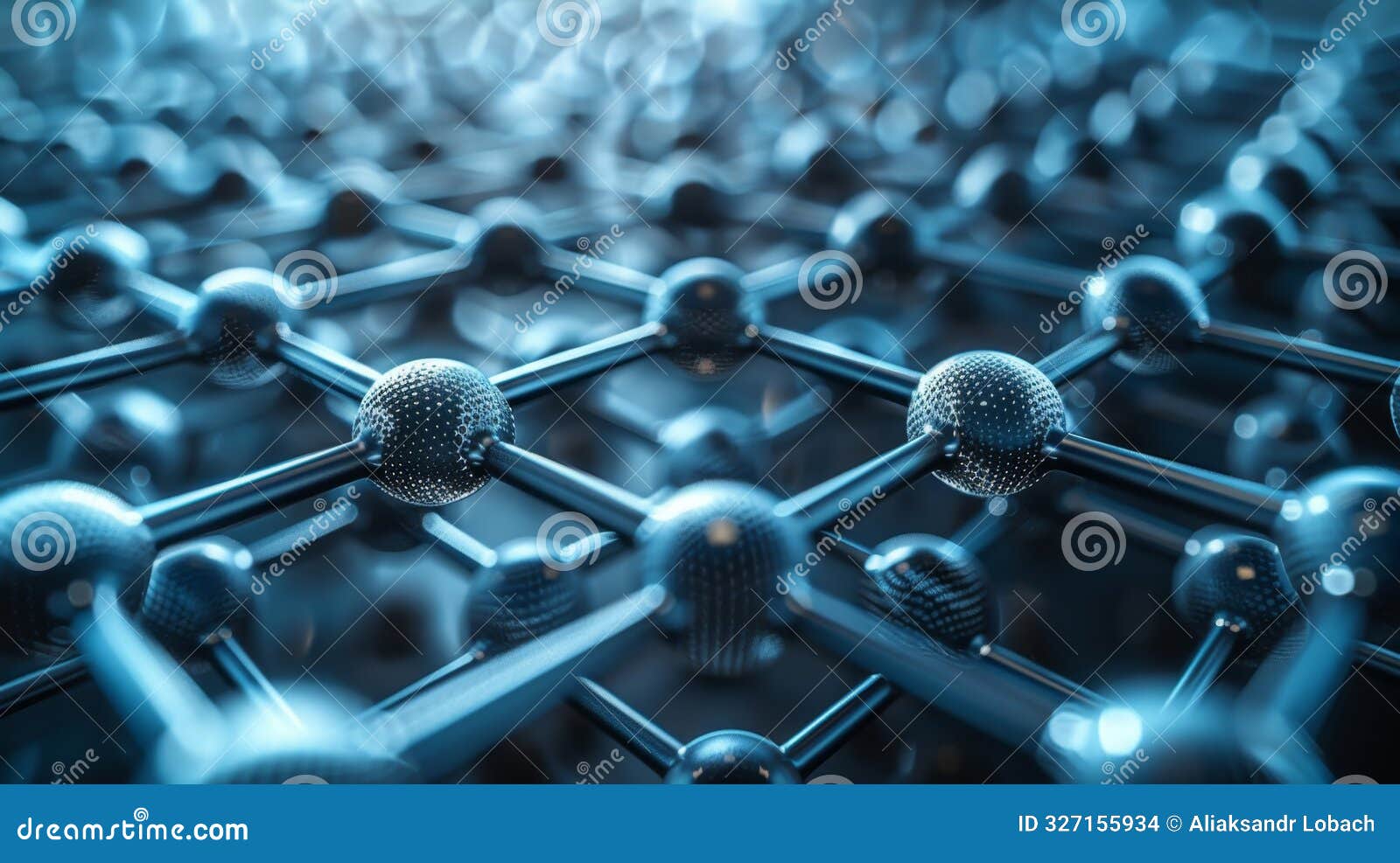 Abstract Atomic Lattice, Molecular Grid of Graphene, Graphene Atomic ...