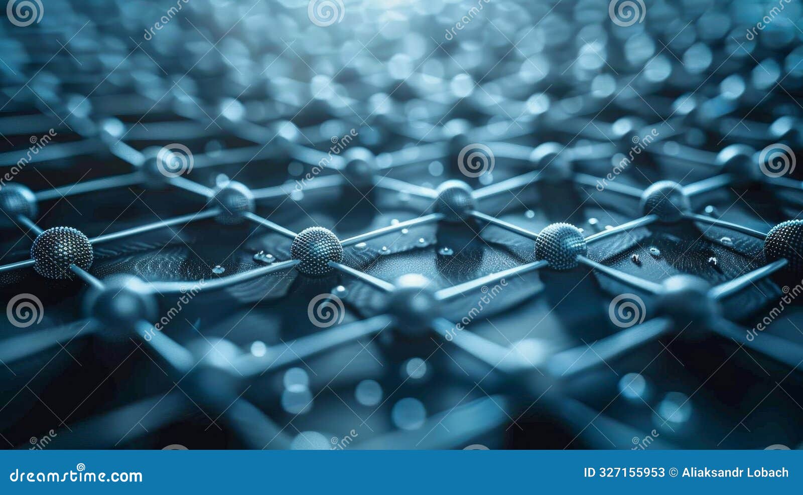 Abstract Atomic Lattice, Molecular Grid of Graphene, Graphene Atomic ...