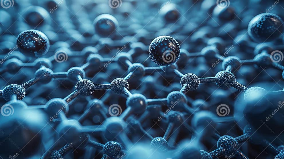 Abstract Atomic Lattice, Molecular Grid of Graphene, Graphene Atomic ...