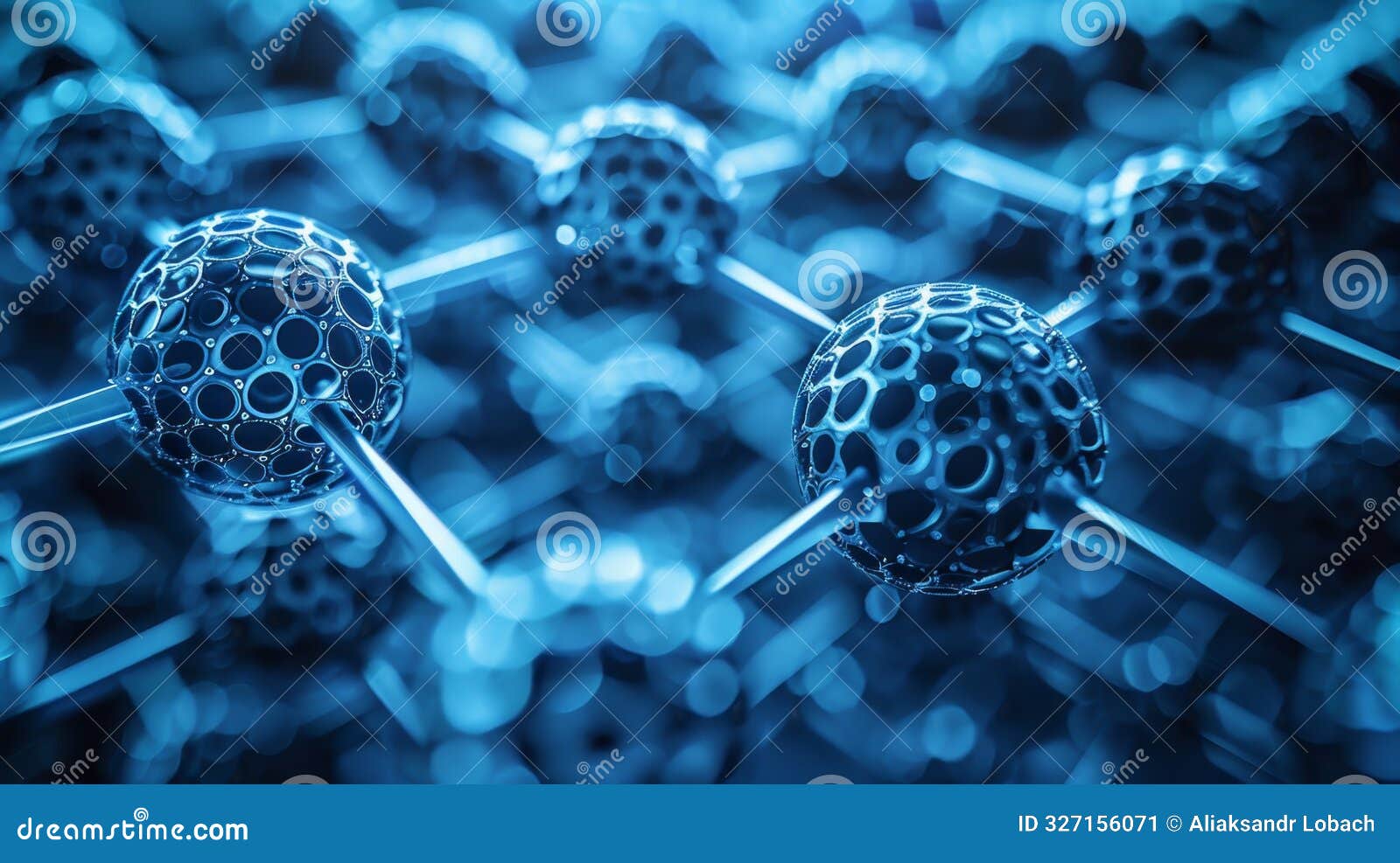 Atomic Lattice. Texture Of Molecules And Atoms. Atom Under The ...
