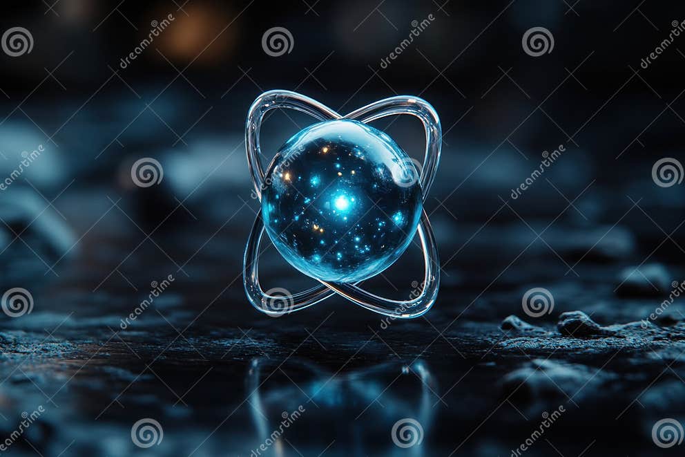 Abstract Atomic Structure stock image. Image of dark - 344067357