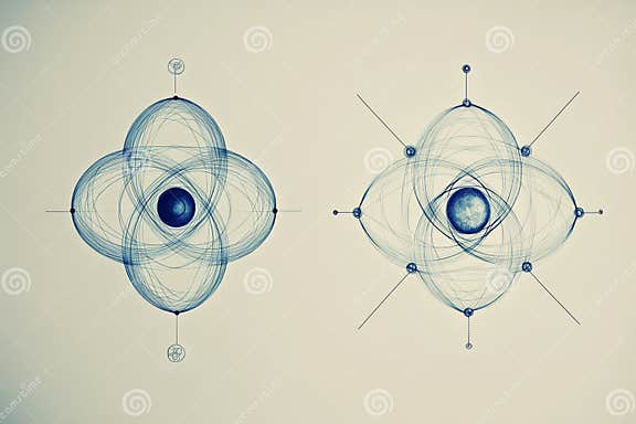 Abstract Atomic Structure Illustration Stock Illustration ... Abstract Atomic Structure Illustration Stock Illustration ...