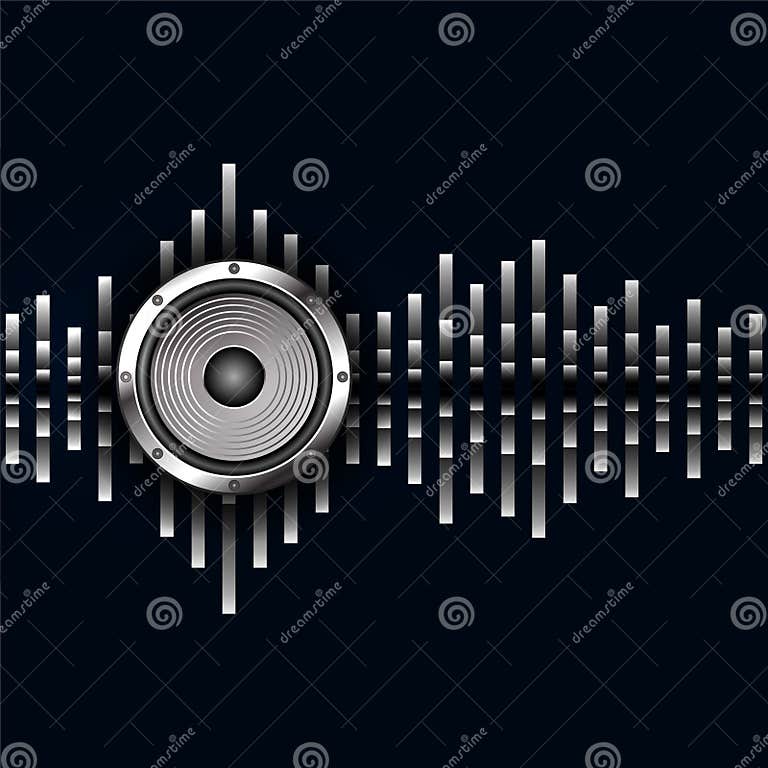 Abstract Audio Beat Equalizer Background with Realistic Stereo Stock ...