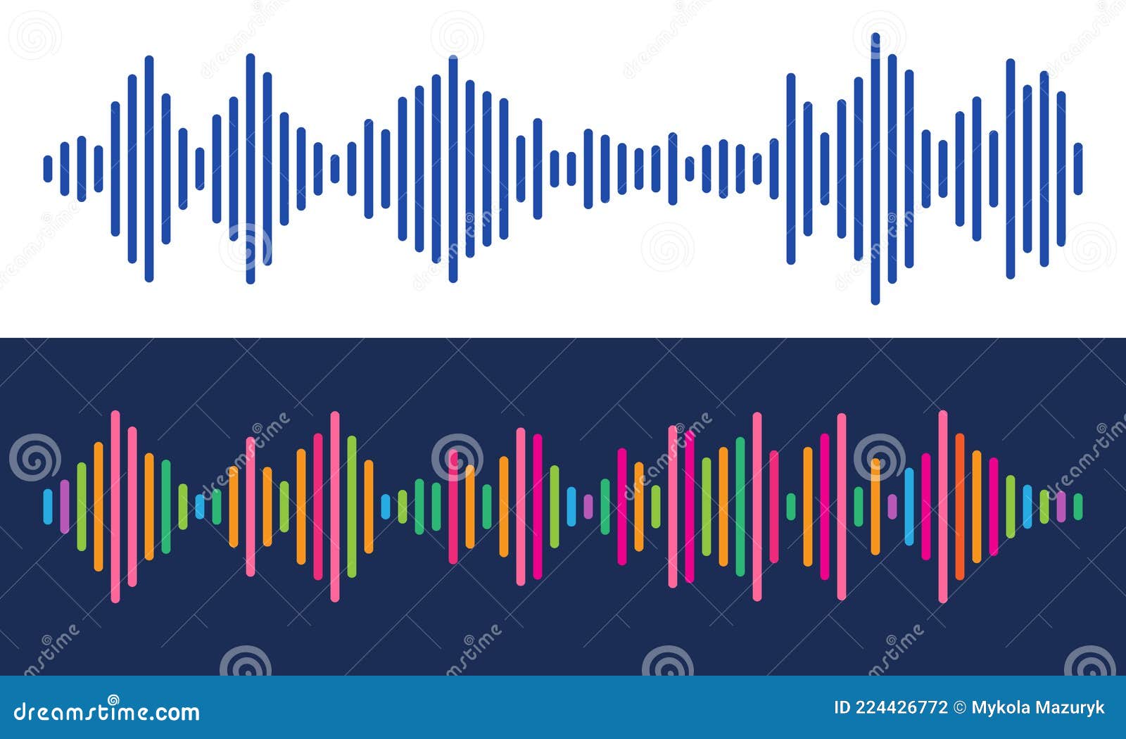 Abstract Audio Signal Graph. Logo or Icon Template Stock Vector ...