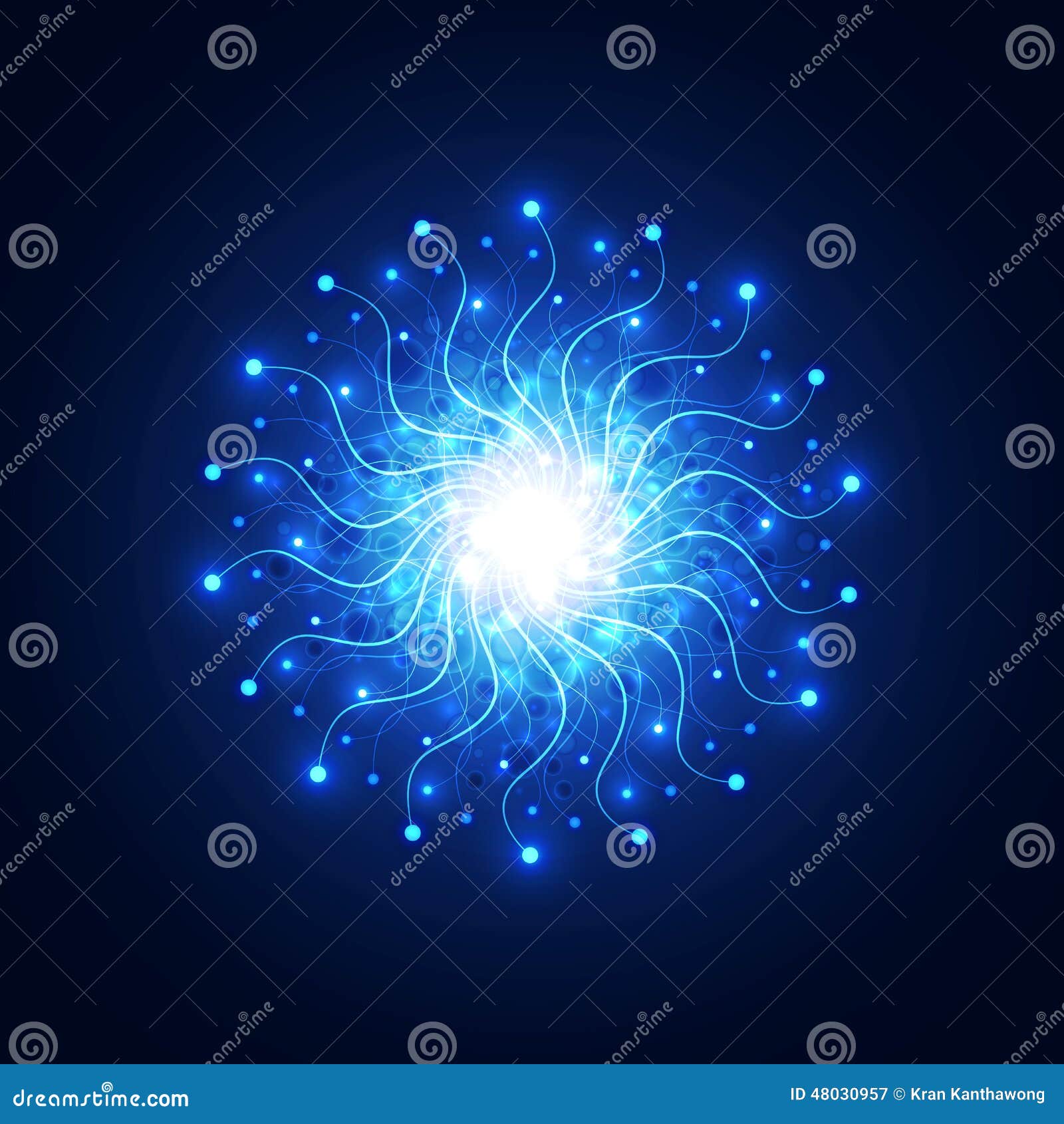 Abstract Aura Light Network Tech, Vector Background Stock Vector ...