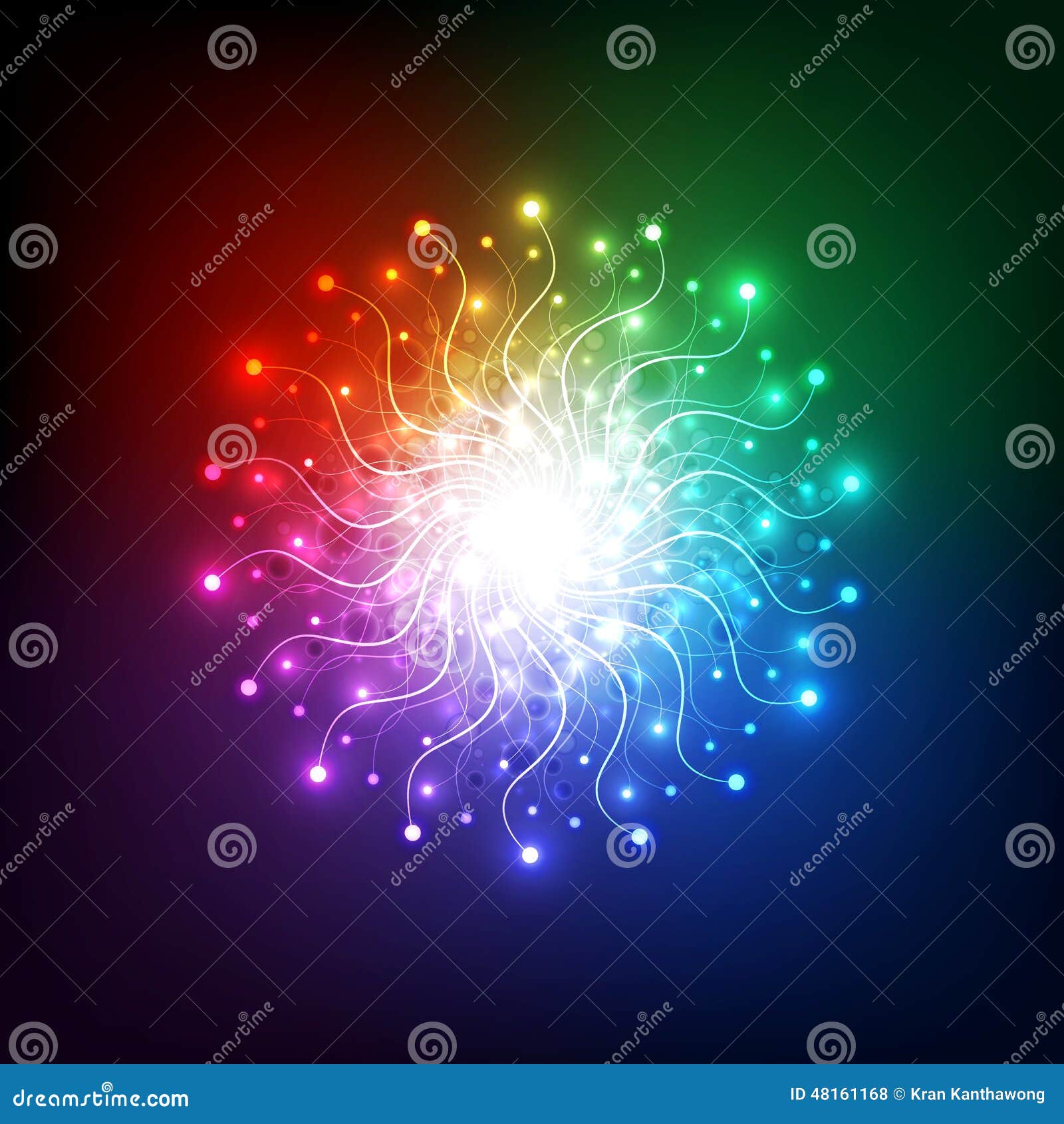 Abstract Aura Light Network Tech, Vector Background Stock Vector ...