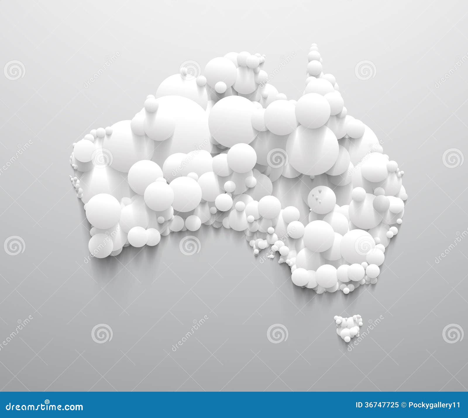 Abstract Australia Map Of Glowing Radial Dots Cartoon Vector ...