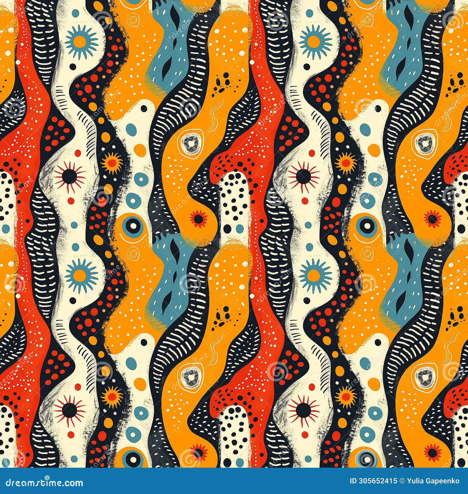 Abstract Australian Design Seamless Naive Pattern, Tile Stock Image ...